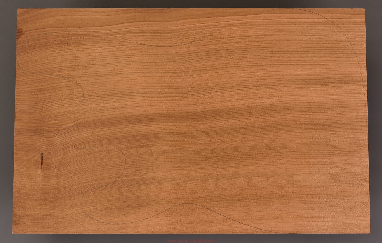 ROASTED POPLAR bass guitar body blank, 42mm, 1pc Wood For Guitar