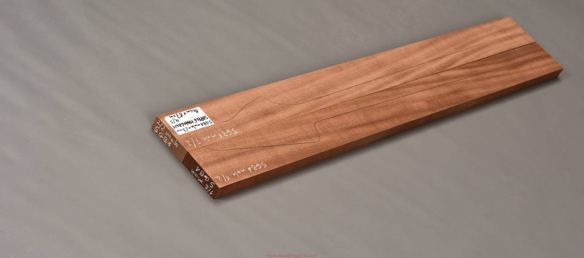 MAHOGANY for bass guitar neck, 23mm, 2-pc set Wood For Guitar