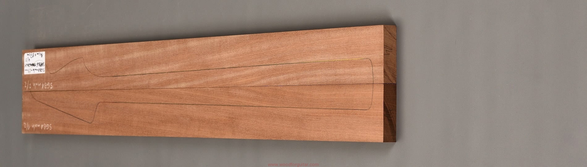 MAHOGANY for bass guitar neck, 23mm, 2-pc set Wood For Guitar